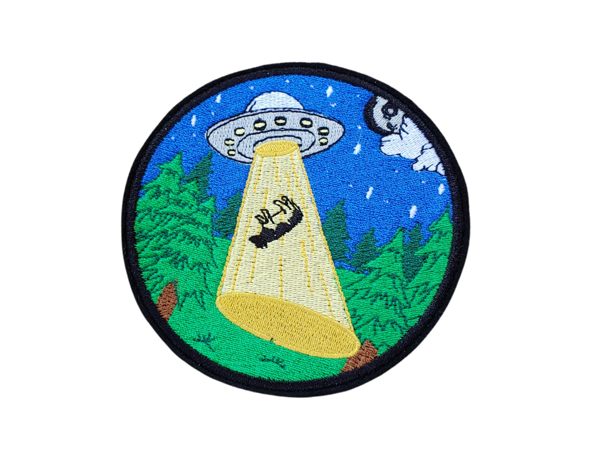 UFO Alien Cow Abduction Embroidered Iron On Patch – Project Pinup