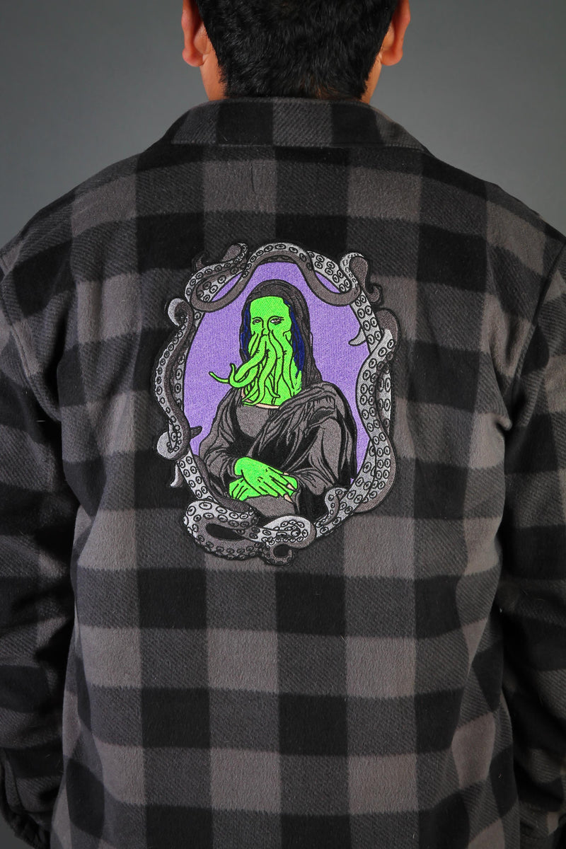 Large Cthulhu Mona Lisa Large Embroidered Iron On Patch – Project Pinup