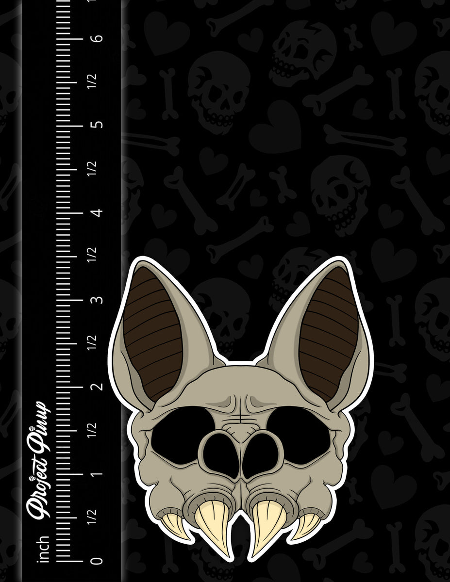 Vampire Bat Skull Vinyl Sticker – Project Pinup