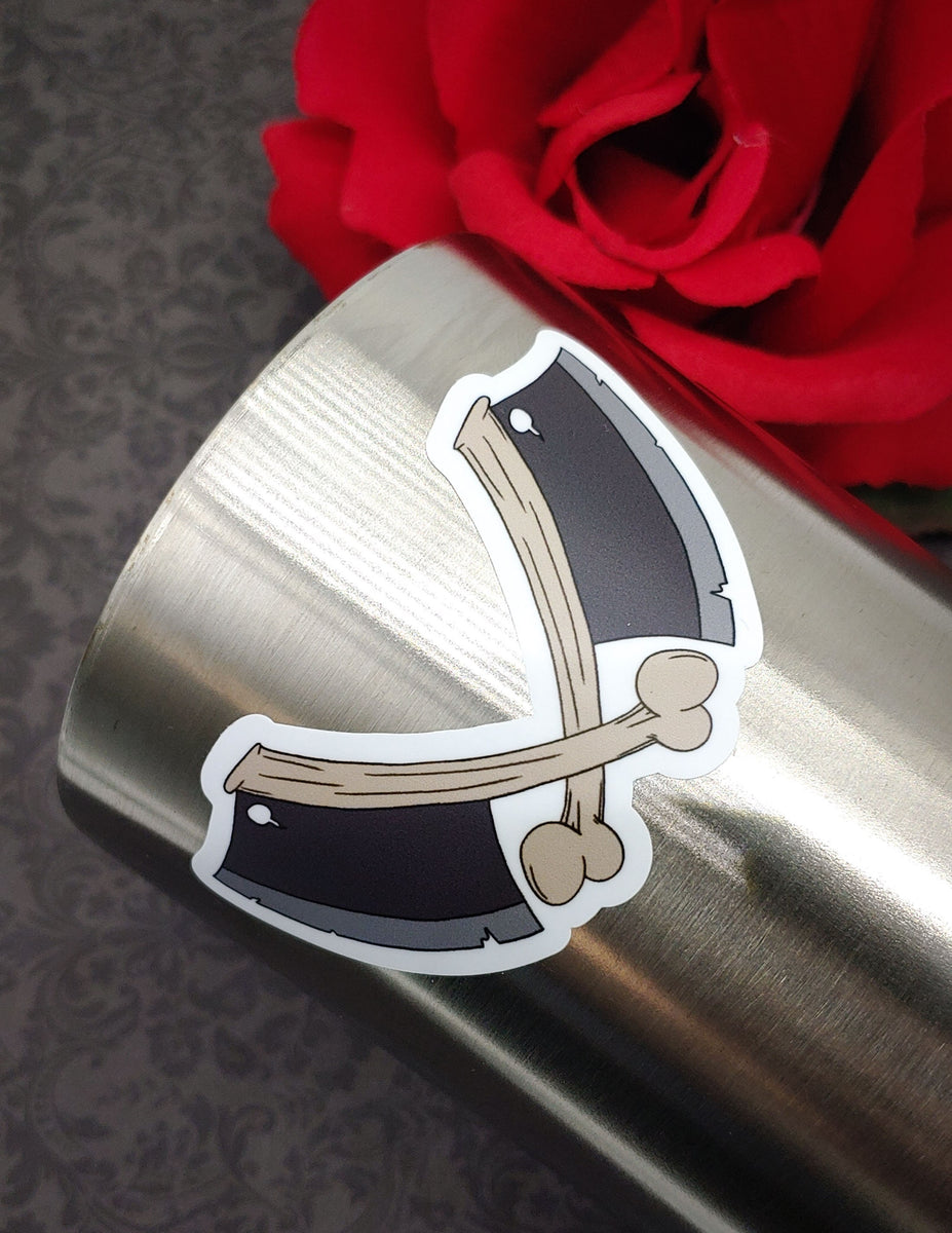Double Meat Cleaver Sticker - Vinyl, Machine Die Cut & Waterproof ...